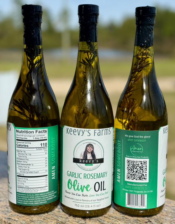 Keevy’s Farms Garlic Rosemary Olive Oil 750 ml – Larry & Theresa